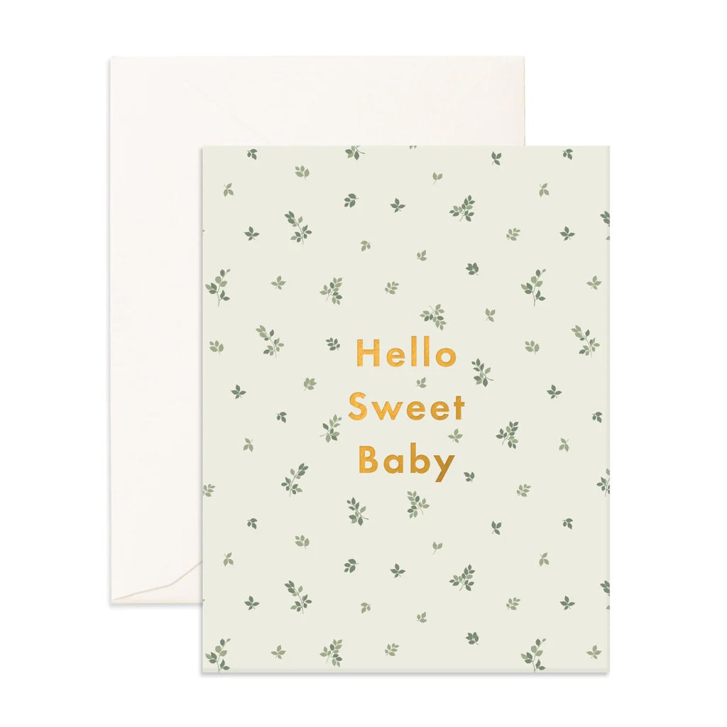 HELLO SWEET BABY GREETING CARD | Meadow Club